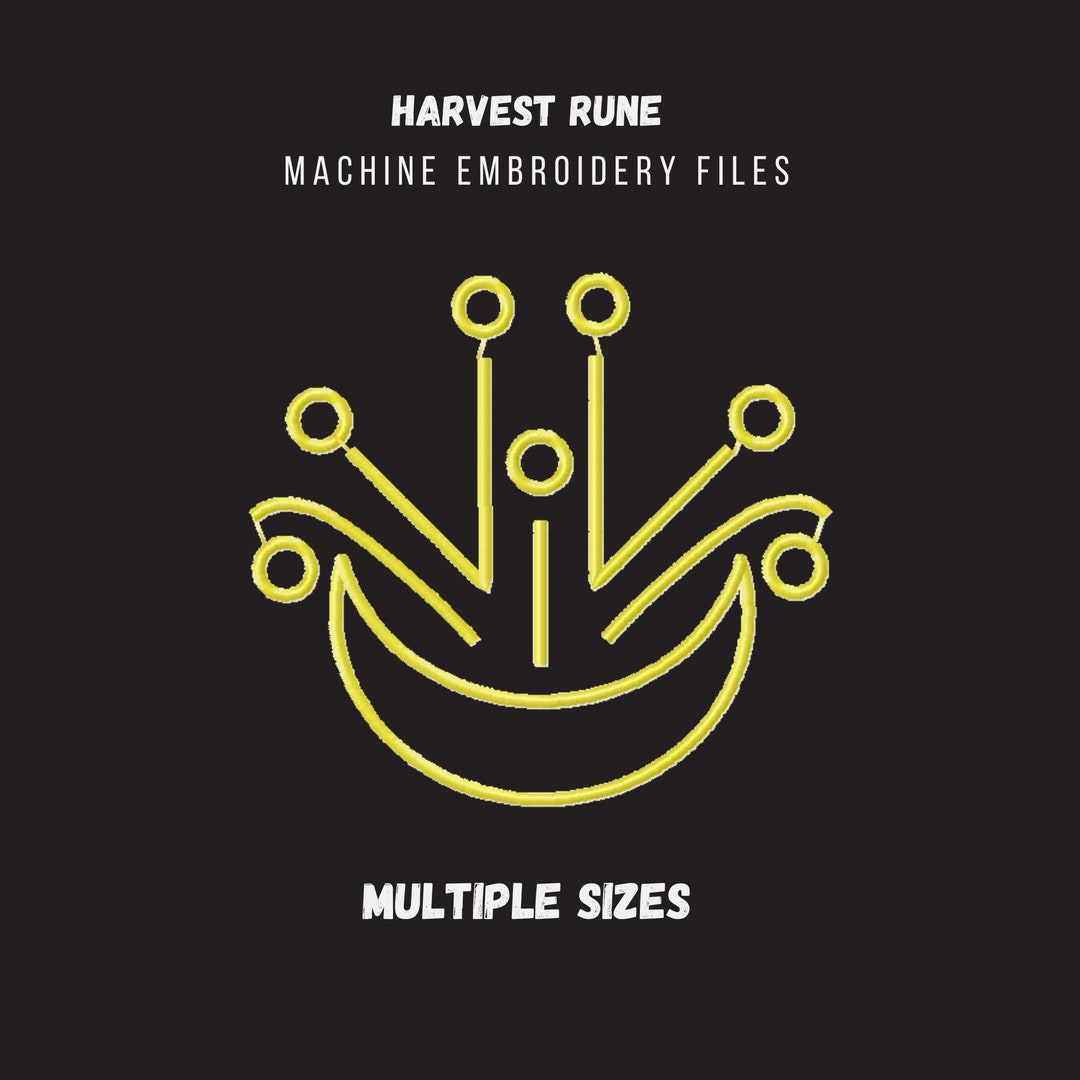 Harvest Pagan Symbol Machine Embroidery Designs, Witchy Embroidery ...