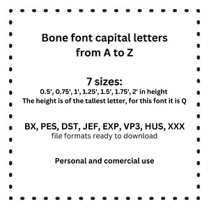 Bones Alphabet Machine Embroidery Font, 7 Sizes, Multiple Formats - Etsy