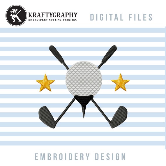 Golf Clubs and Ball Machine Embroidery Designs Golf - Etsy