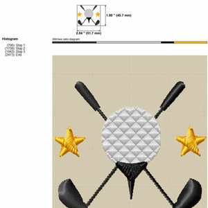 Golf Clubs and Ball Machine Embroidery Designs: 1in -4in - Etsy