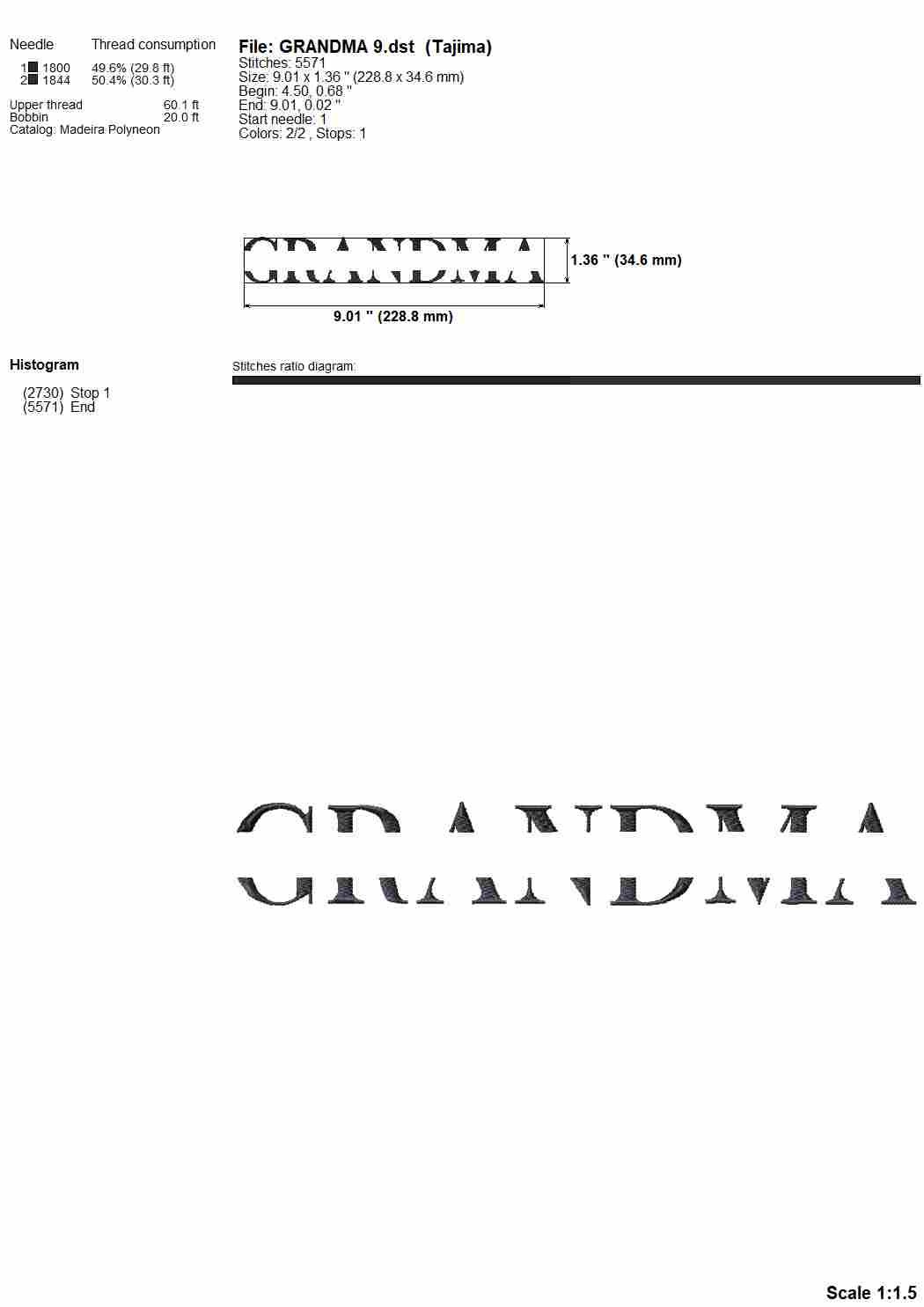 Grandma Word Split Monogram Embroidery Design Mothers Day - Etsy