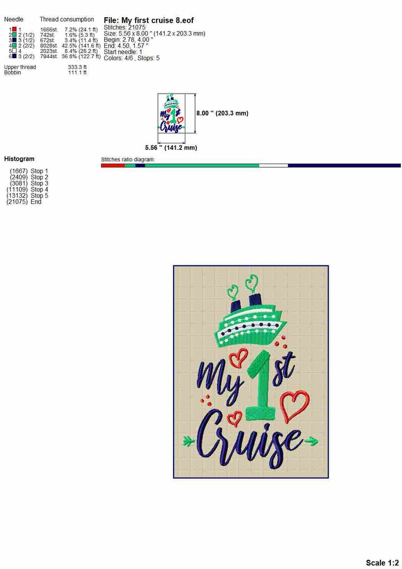My First Cruise Machine Embroidery Design: Baby Vacation Trip Sayings ...