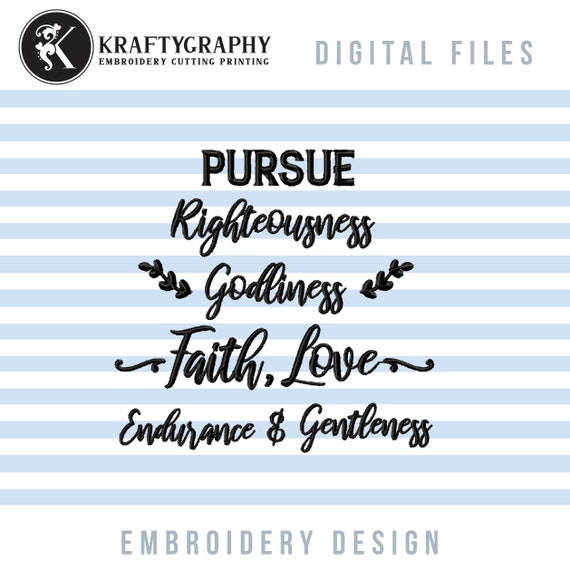 Bible Verses Embroidery Designs Religious Embroidery Quotes - Etsy