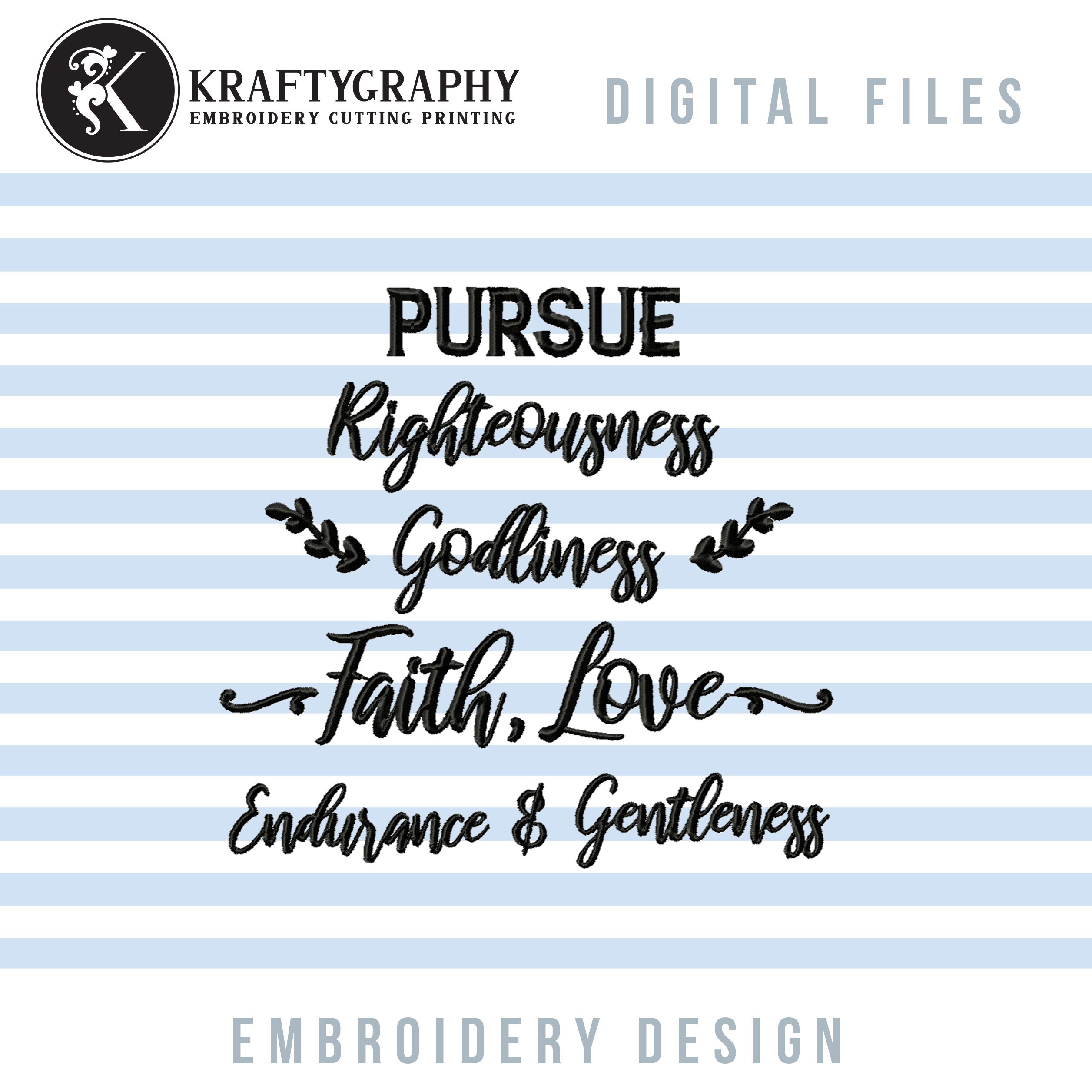 Bible Verses Embroidery Designs Religious Embroidery Quotes - Etsy