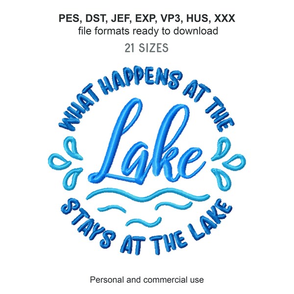 Machine Embroidery Designs Lakes - Etsy