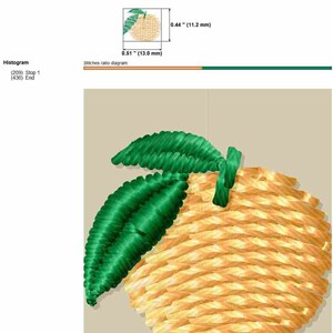 Simple Peach Machine Embroidery Design With 9 Sizes - Etsy