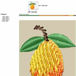 Simple Mango Embroidery Design for Machine, Fill Stitch With 9 Sizes - Etsy