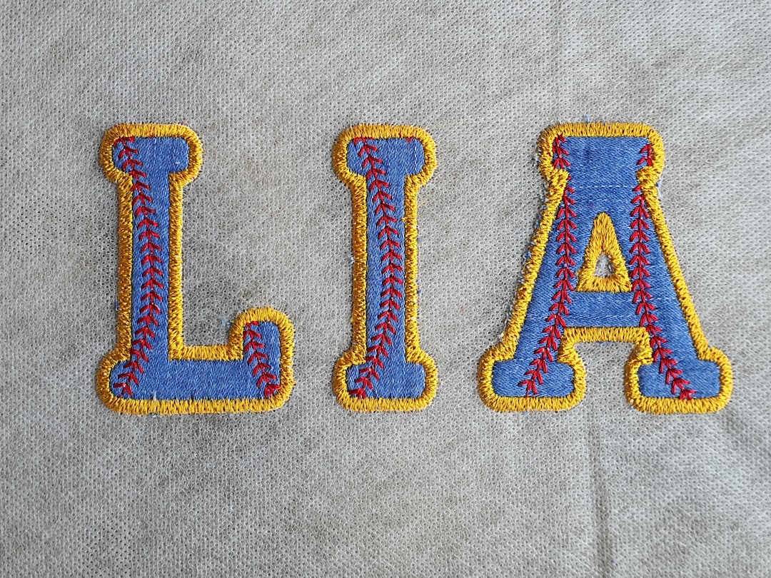 Baseball Font Machine Embroidery Designs: Applique & Fill (native BX ...