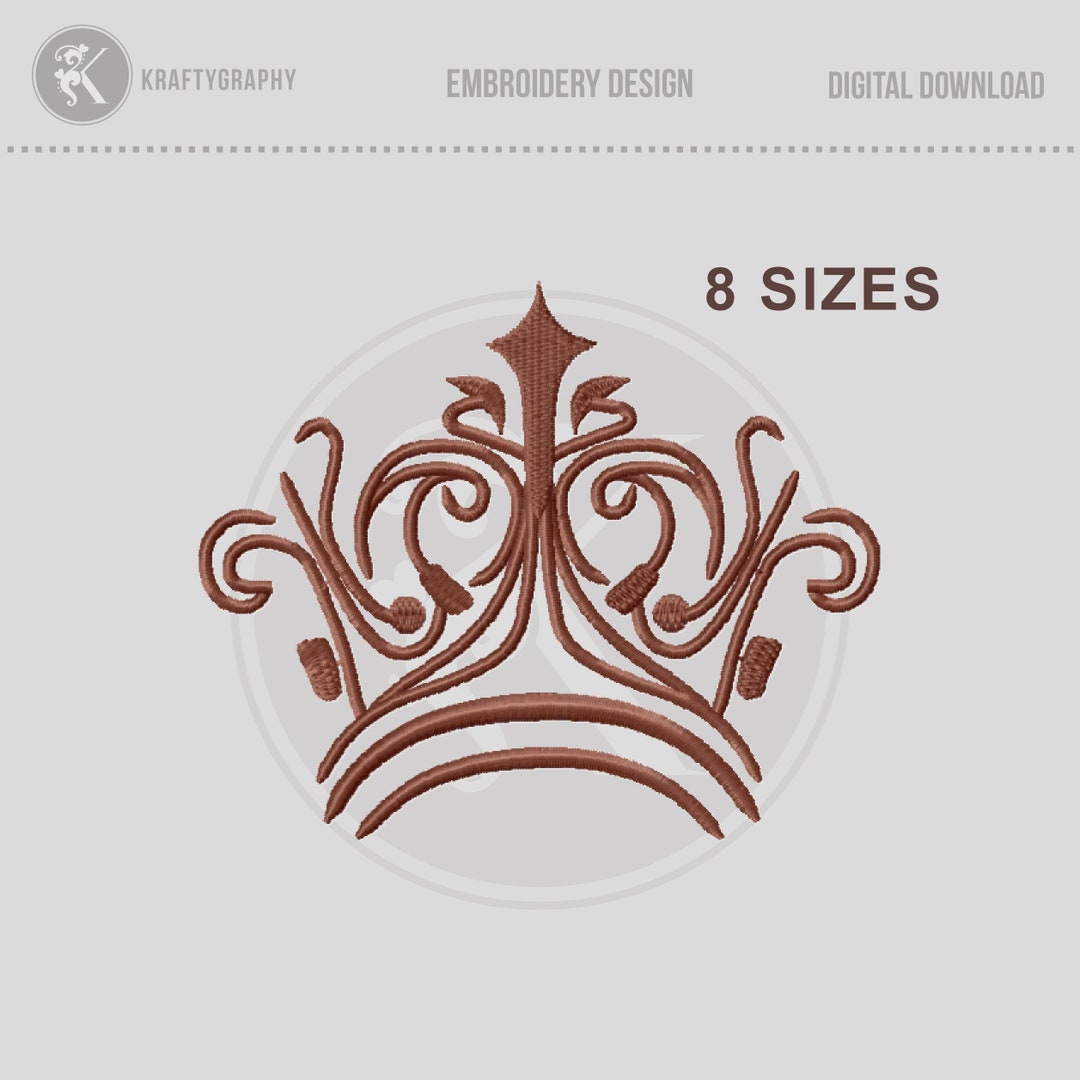 Abstract Crown Machine Embroidery Designs, Small Crown Embroidery ...
