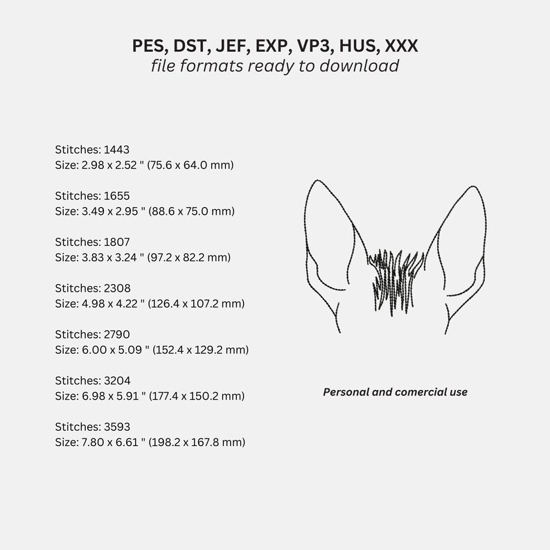Peruvian Hairless Dog Machine Embroidery Design: Backstitch Outline ...