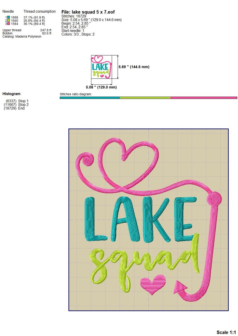 Lake Squad Machine Embroidery Designs Lake Fishing Embroidery - Etsy