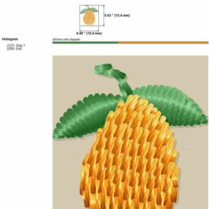 Simple Mango Embroidery Design for Machine, Fill Stitch With 9 Sizes - Etsy