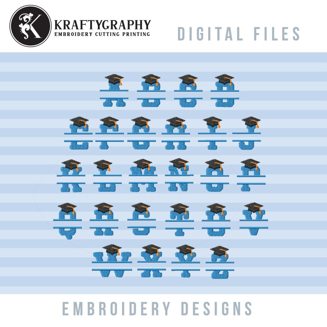 6' SKETCH Graduation Split Monogram Frame Machine Embroidery Designs ...