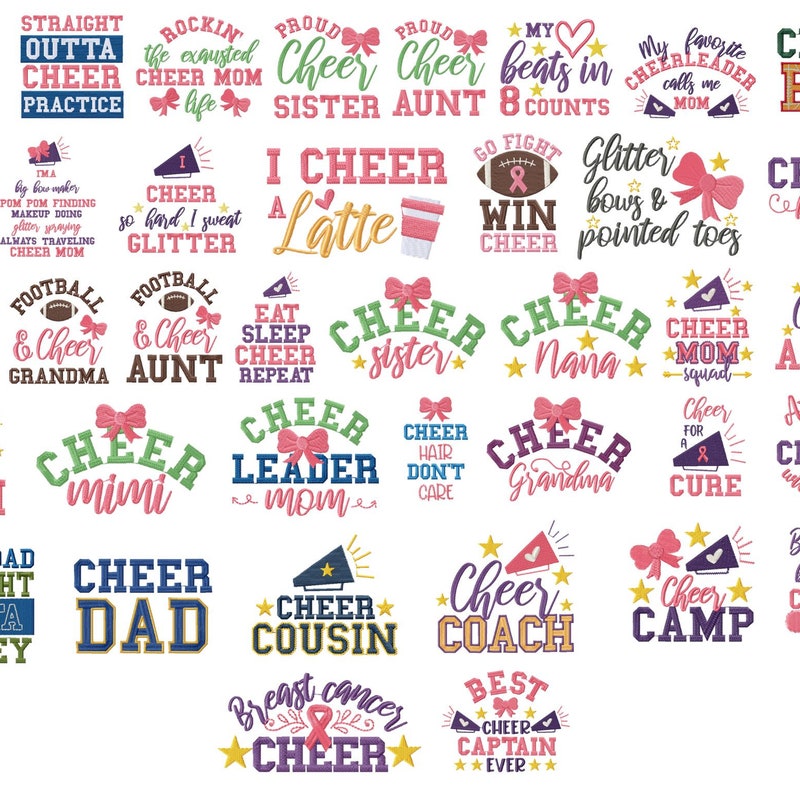 Cheer Embroidery - Etsy