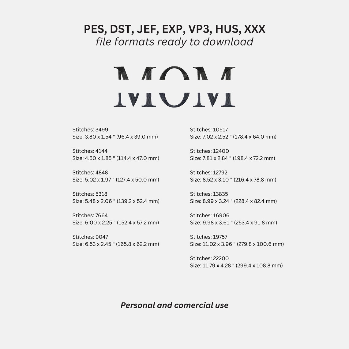 Mom Split Monogram Machine Embroidery Design: 4in - 12in - Etsy