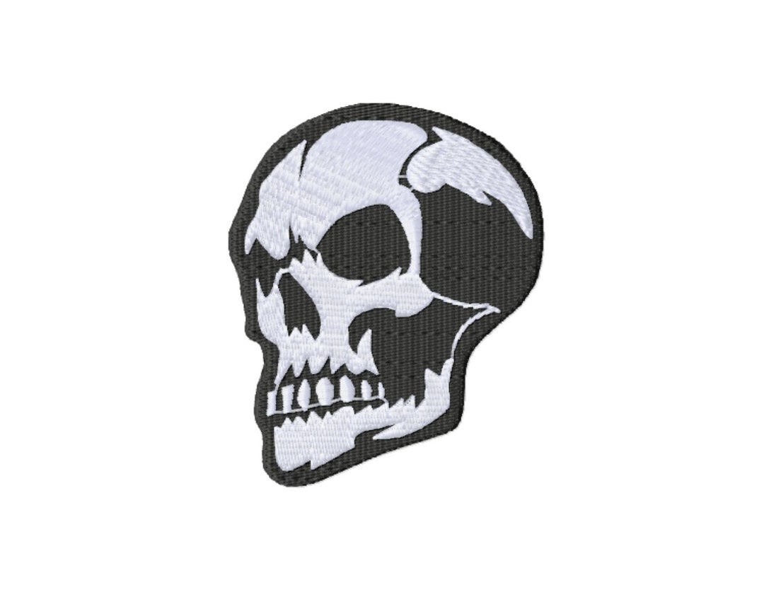Side Skull Embroidery Design: Punk Rock (machine Files) - Etsy
