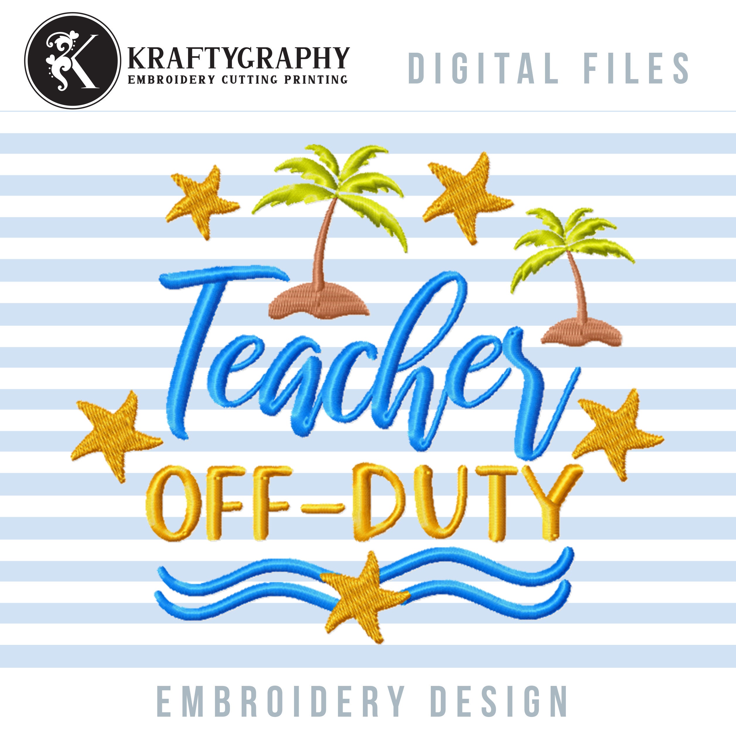 Teacher End of School Machine Embroidery Designs Bundle - Etsy