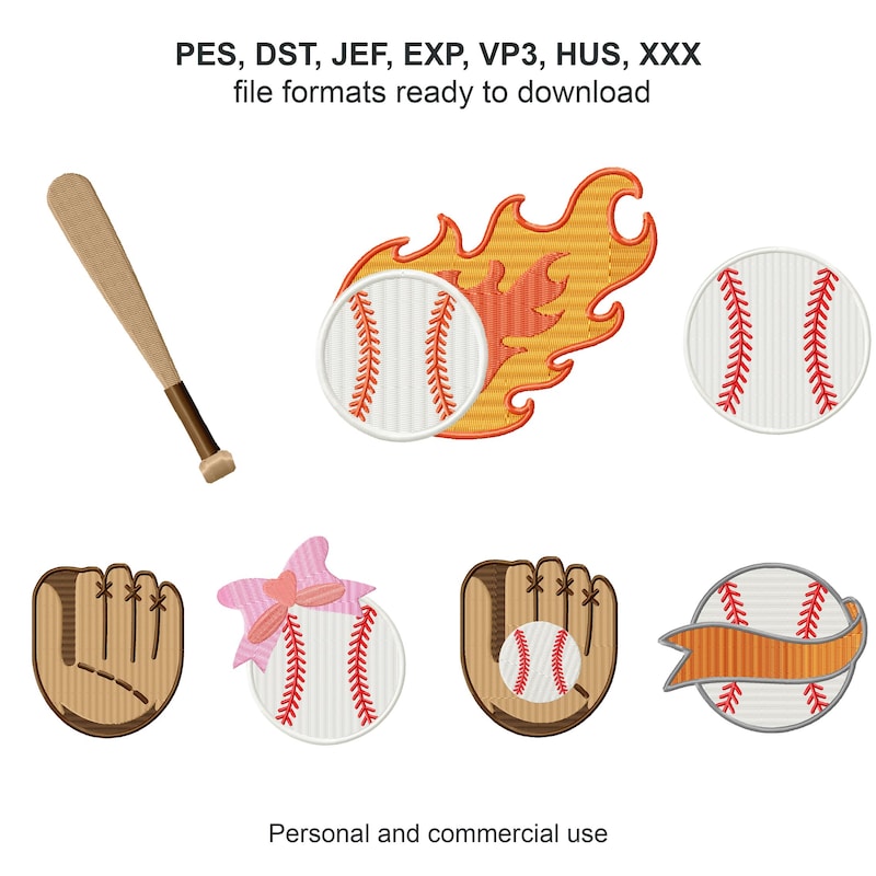 Baseball Embroidery - Etsy