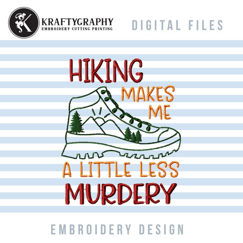 Hiking Machine Embroidery Designs Bundle Funny Outdoor - Etsy
