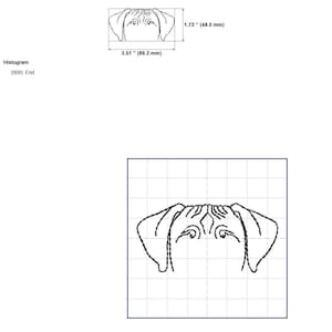 Rhodesian Ridgeback Dog Ears Outline Machine Embroidery Design, Dog ...