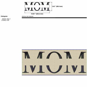 Mom Split Monogram Machine Embroidery Design: 4in - 12in - Etsy