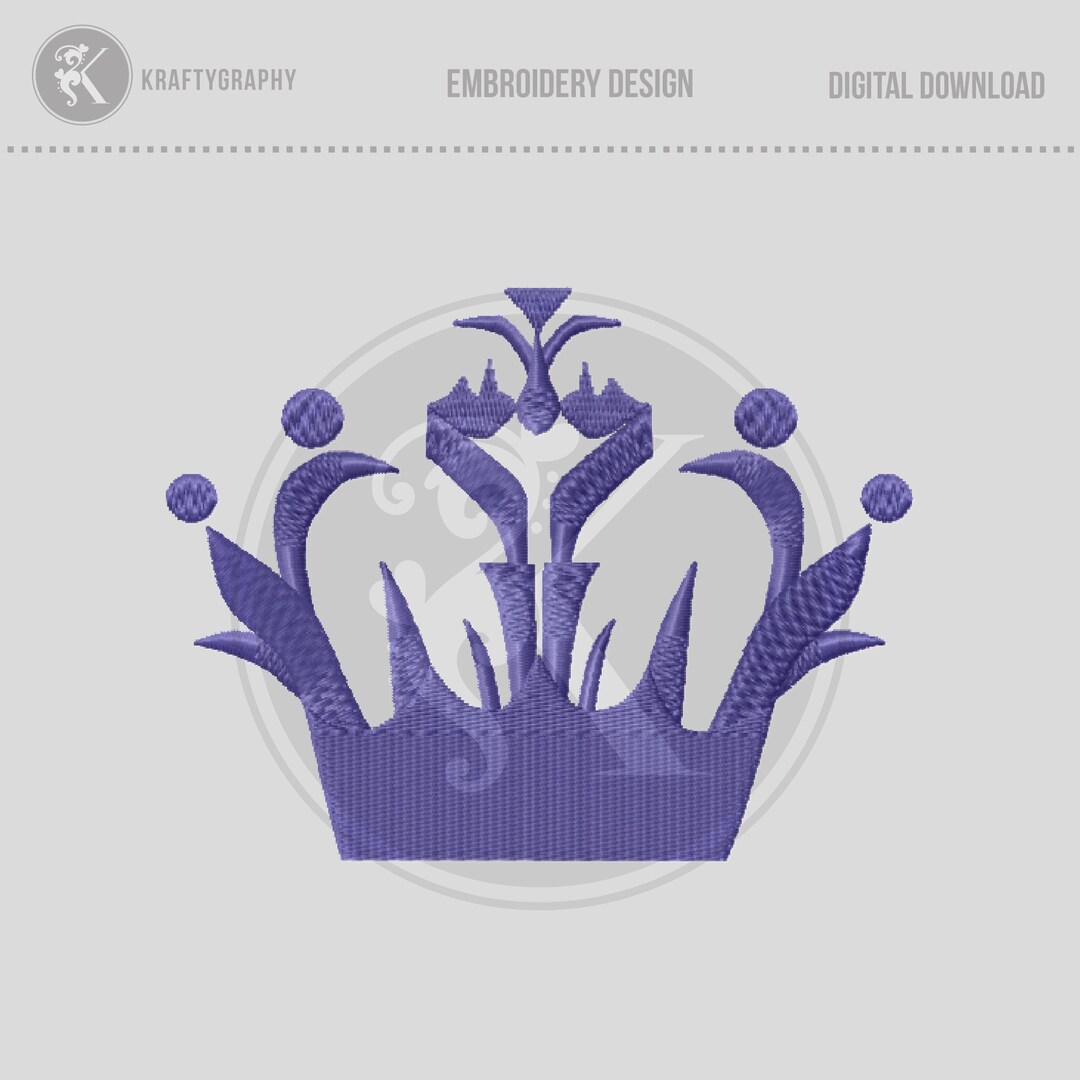 Queen Crown Machine Embroidery Designs, Decorative Elements Embroidery ...