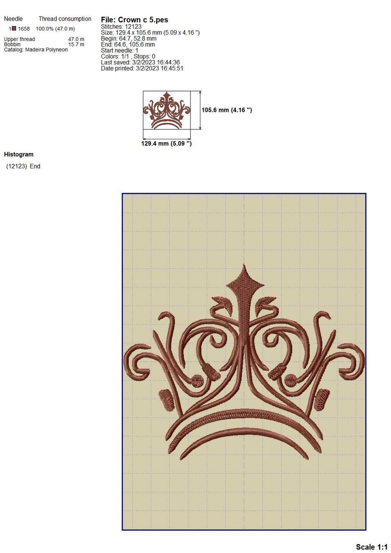 Abstract Crown Machine Embroidery Designs Small Crown - Etsy