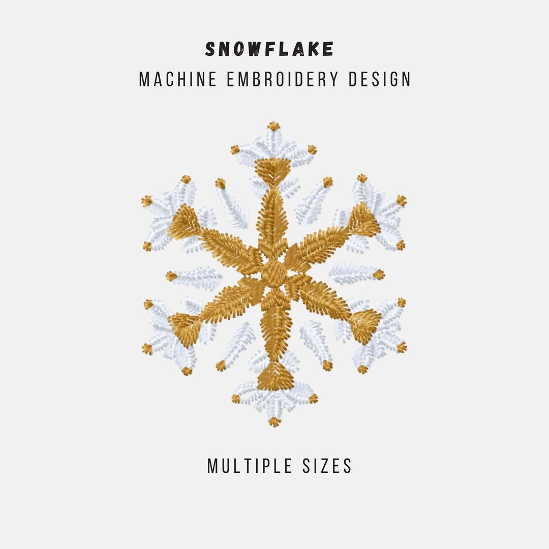 Winter Machine Embroidery Design - Elegant Snowflake - Etsy