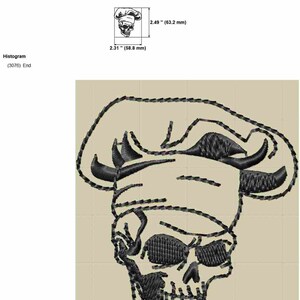 Goth Cook Machine Embroidery Design, Skull With Cooking Hat, Chef ...