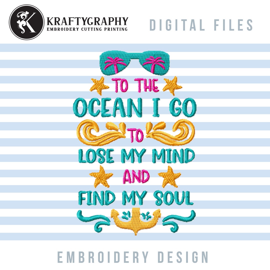 Ocean Embroidery Designs, Beach Embroidery Patterns, Anchor Embroidery ...