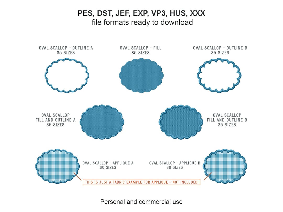 Oval Scallop Embroidery Designs: Mini Monogram Patterns (digital Files ...