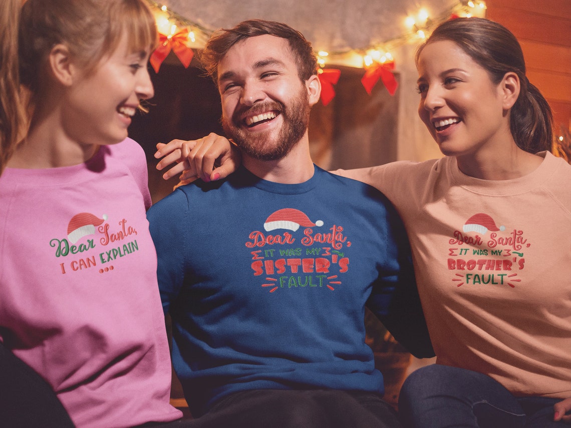 Funny Christmas Machine Embroidery Designs Trendy Christmas - Etsy