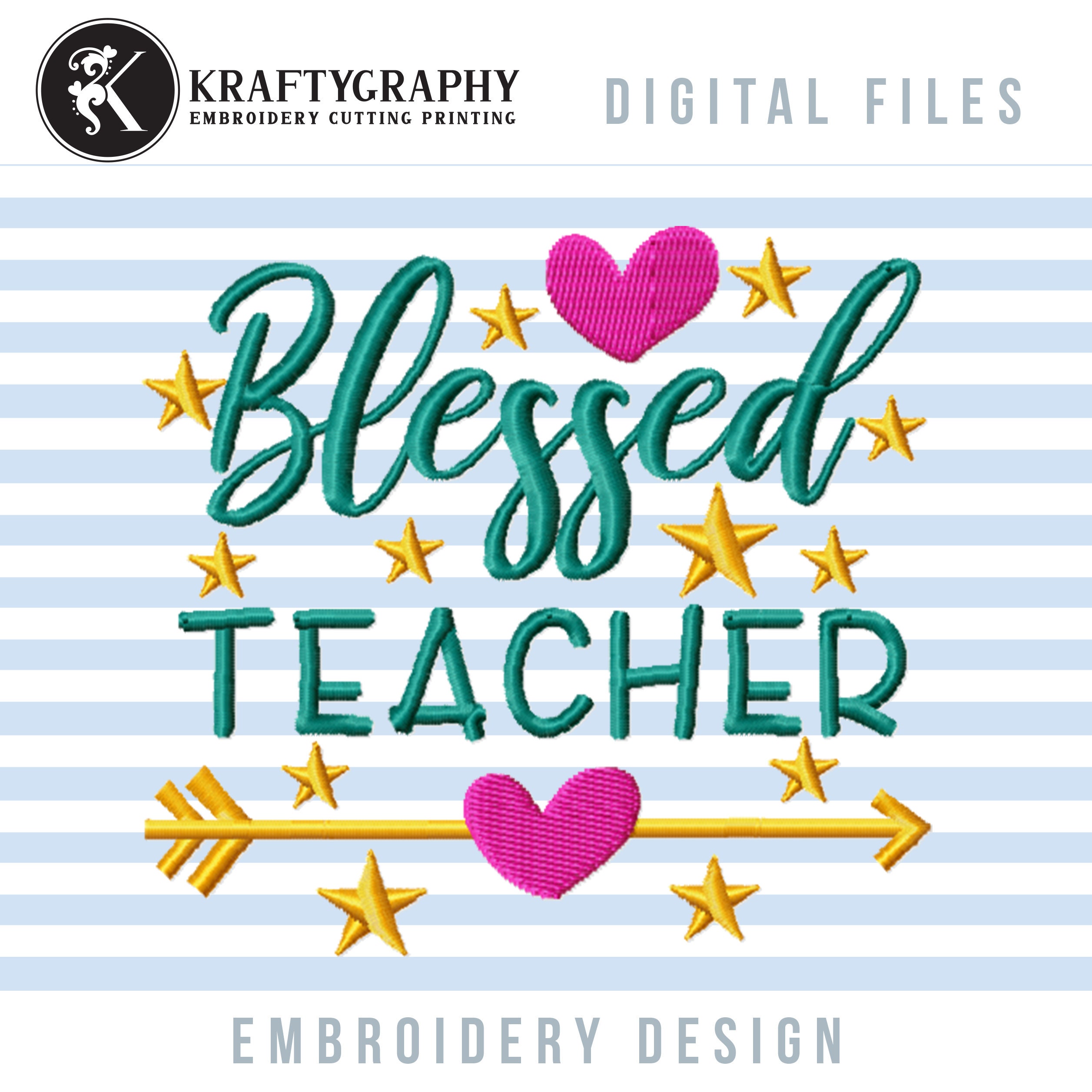 Cute Teacher Machine Embroidery Bundle Autism Teacher - Etsy