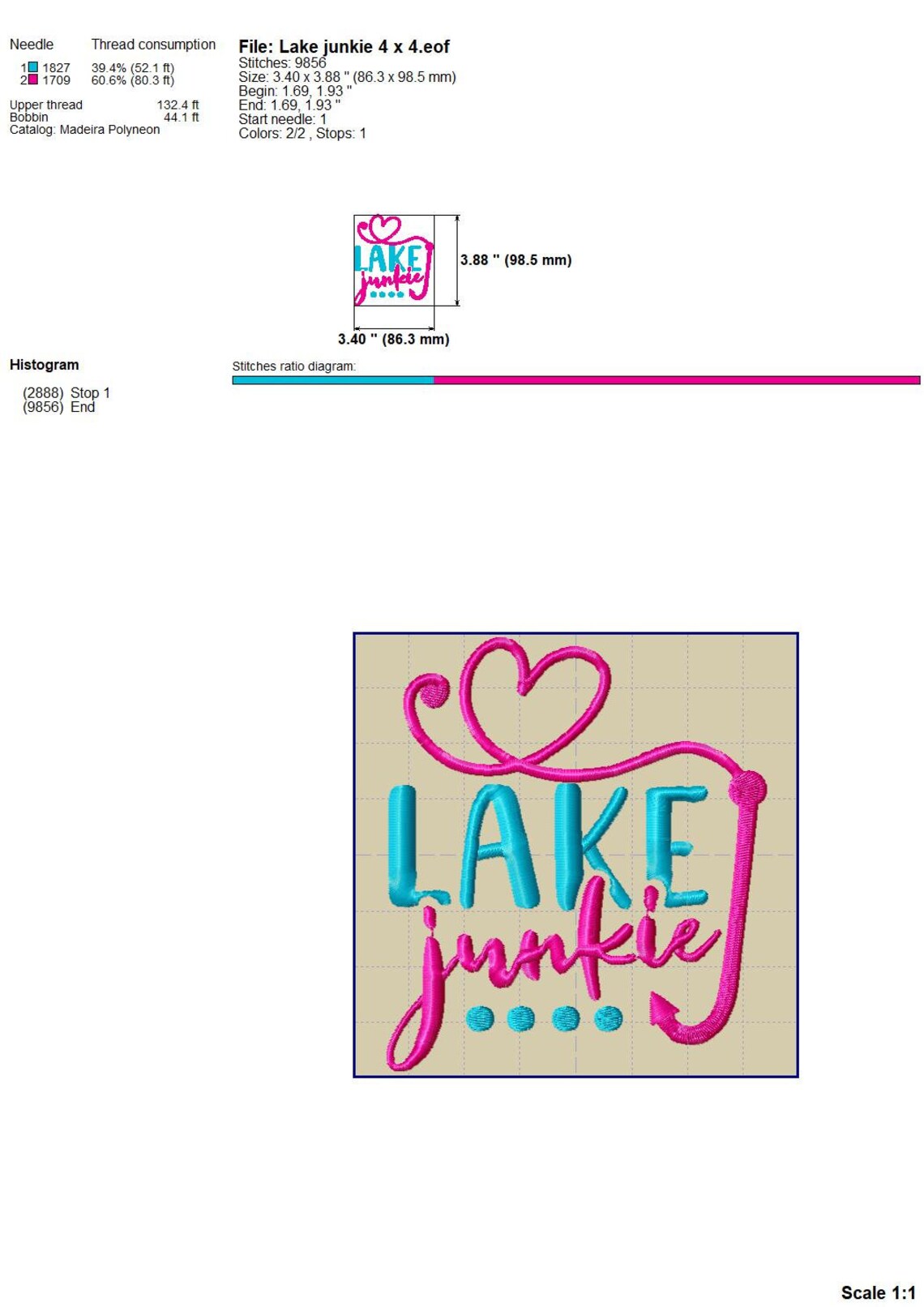 Lake Machine Embroidery Designs Lake Junkie Embroidery - Etsy