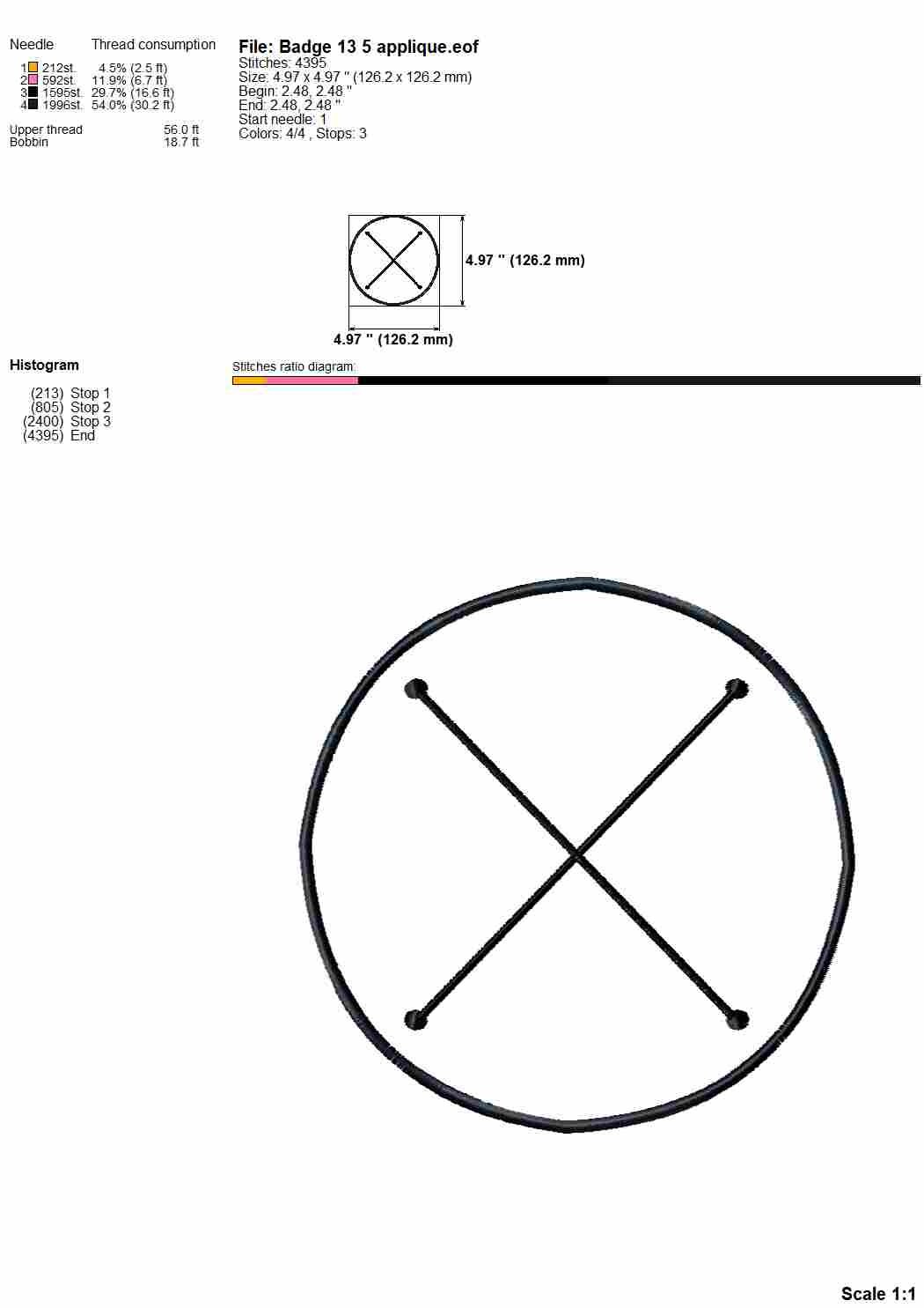 Round Badge Machine Embroidery Designs Circle Patch Applique | Etsy