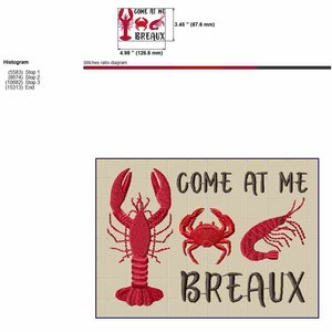 Cajun Embroidery Design Files for Machine, 5 Sizes - Etsy