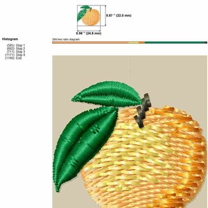 Simple Peach Machine Embroidery Design With 9 Sizes - Etsy