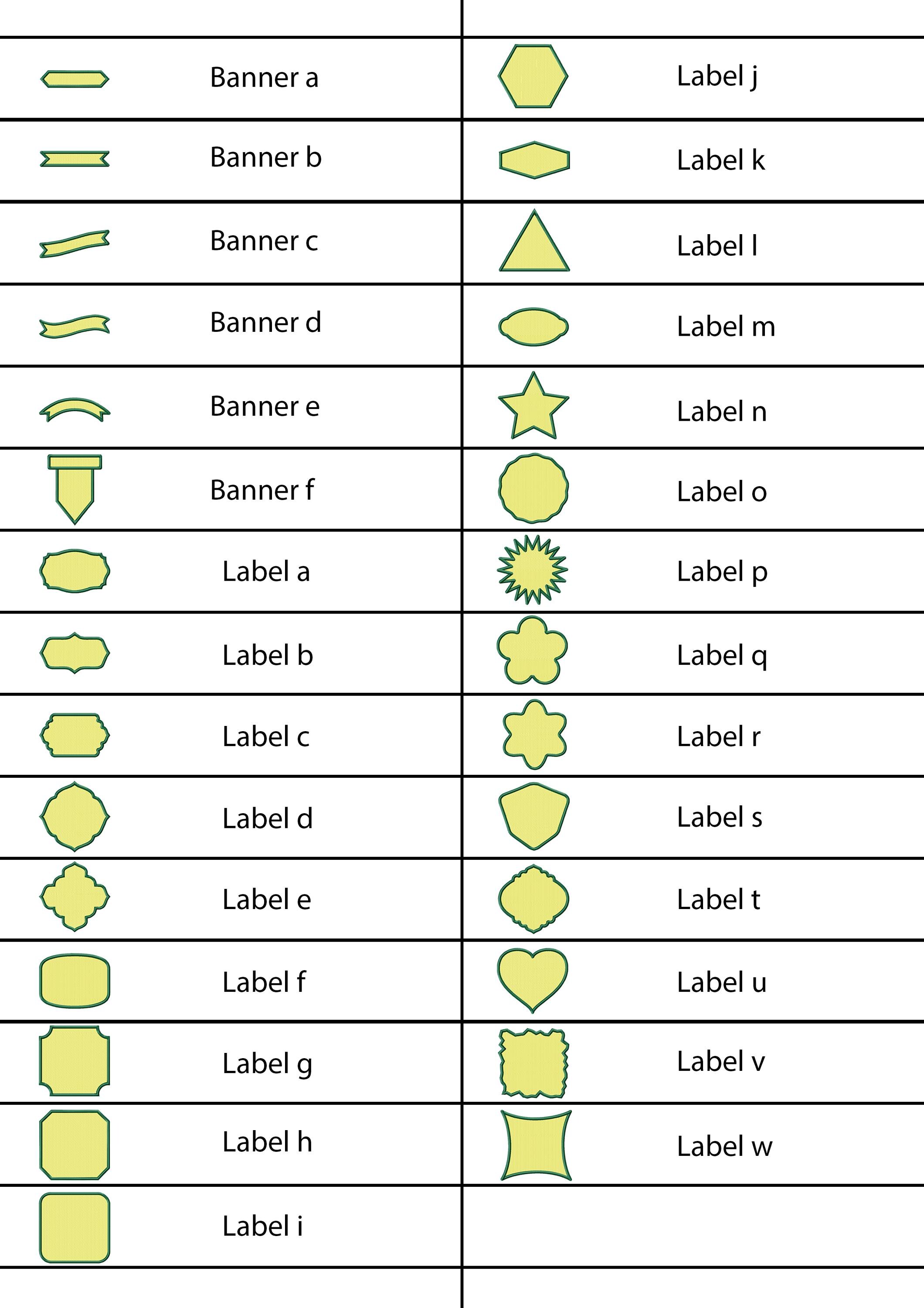 Patch Machine Embroidery Design Frames Bundle: Different Shapes ...