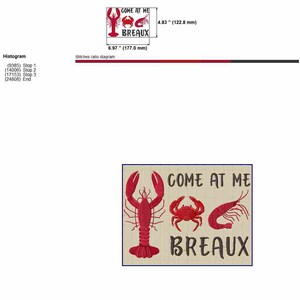 Cajun Embroidery Design Files for Machine, 5 Sizes - Etsy
