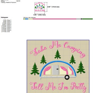 Camping Girl Machine Embroidery Designs, Camper Applique Embroidery ...