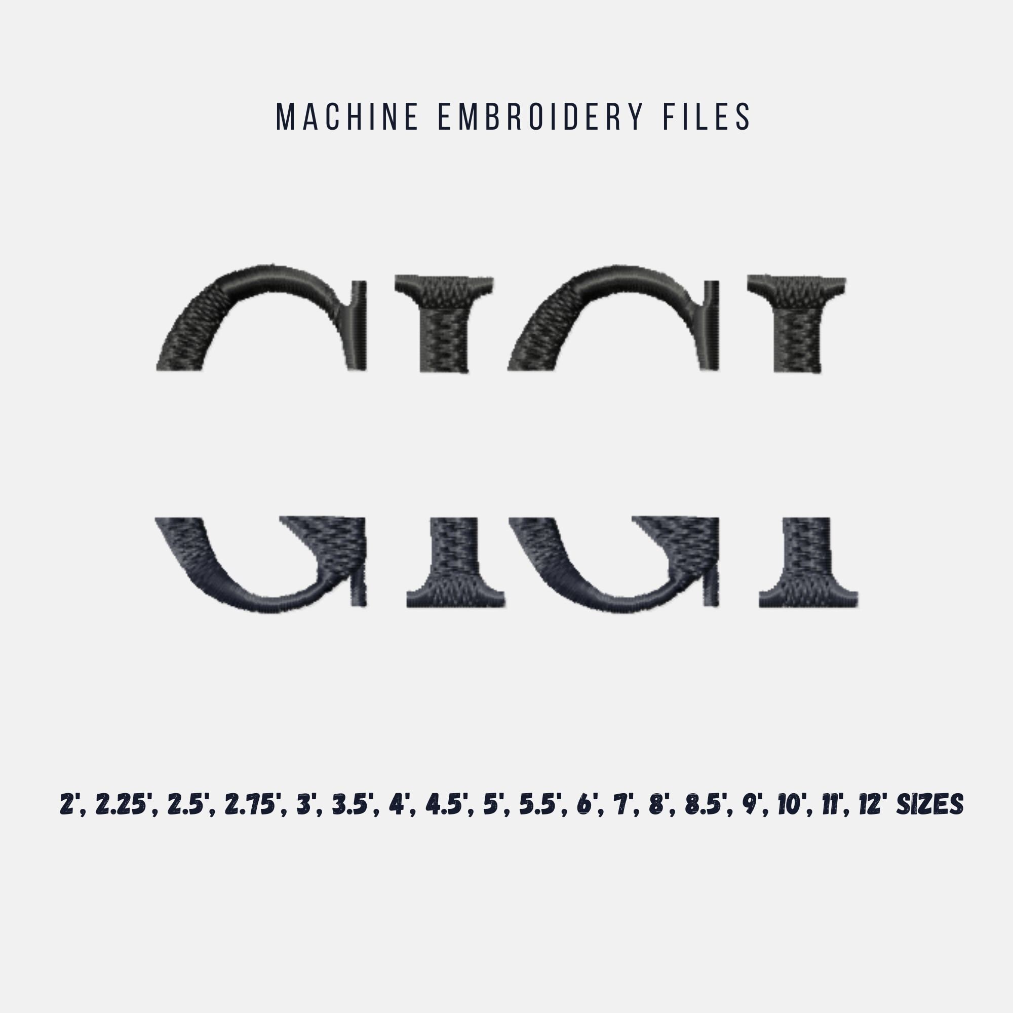Gigi Split Word Machine Embroidery Design: 2in - 12in - Etsy