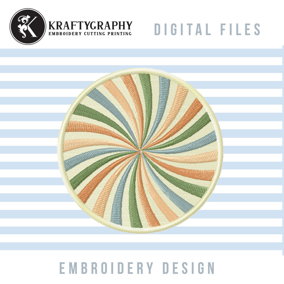 Trendy Retro Stripes Machine Embroidery Designs, Groovy Disco ...