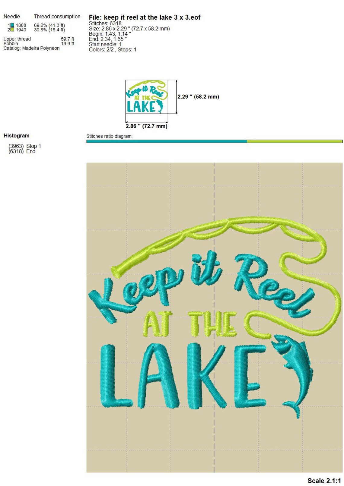 Lake Fishing Machine Embroidery Designs Lake Embroidery - Etsy