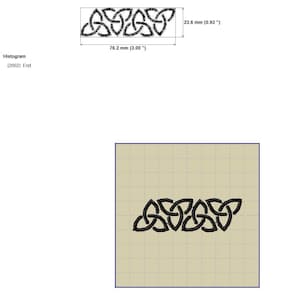 Celtic Border Machine Embroidery Design: Medieval Trinity Knot Pattern ...