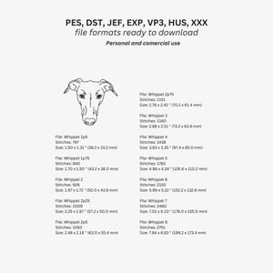 Whippet Dog Face Outline Machine Embroidery Design (digital Files) - Etsy
