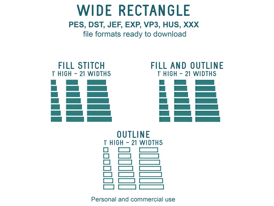 Rectangle Machine Embroidery Designs: Name Tag Patterns (digital Files ...