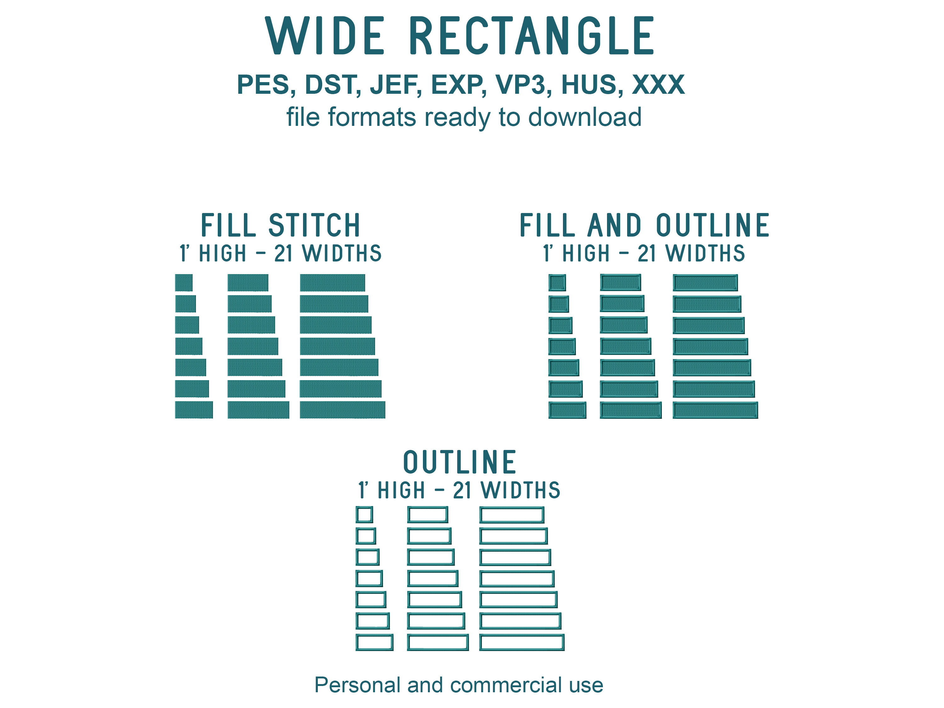 Rectangle Machine Embroidery Designs: Name Tag Patterns (digital Files ...