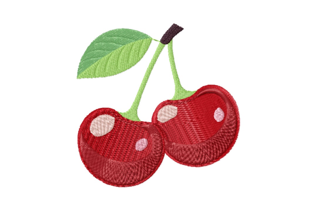 2 Cherry Machine Embroidery Designs, 8 Sizes - Etsy