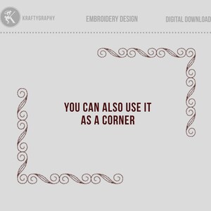 Continuous Swirl Border Machine Embroidery Designs, Bean and Single Run ...