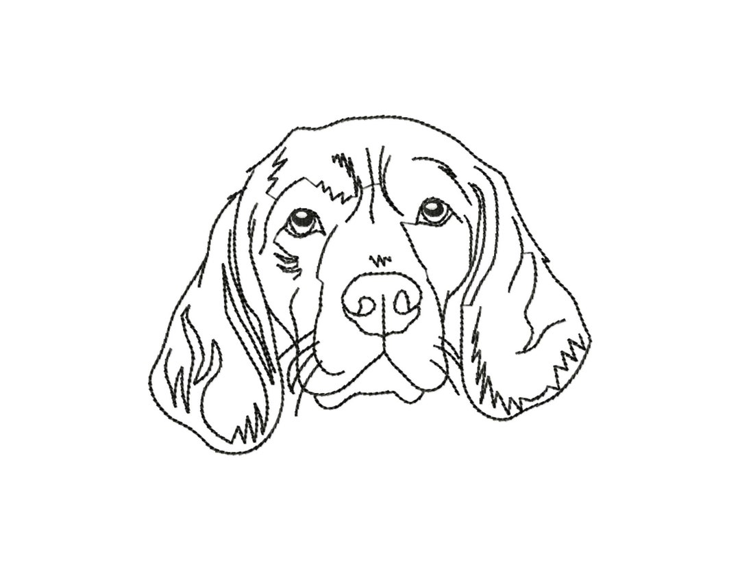 Beagle Dog Face Machine Embroidery Design: Digital Download (1.5in-8in ...
